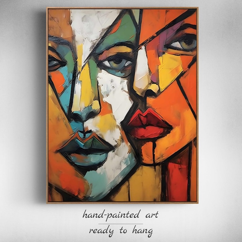 Large Canvas Face Art - Etsy