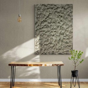 3D Minimalist Olive Painting on Canvas Earth Tone Waves Art Texture ...
