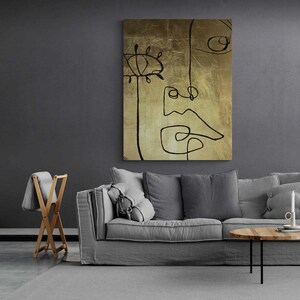 Face Art Gold Leaf Painting | Gold Acrylic Painting | Face in Gold ...