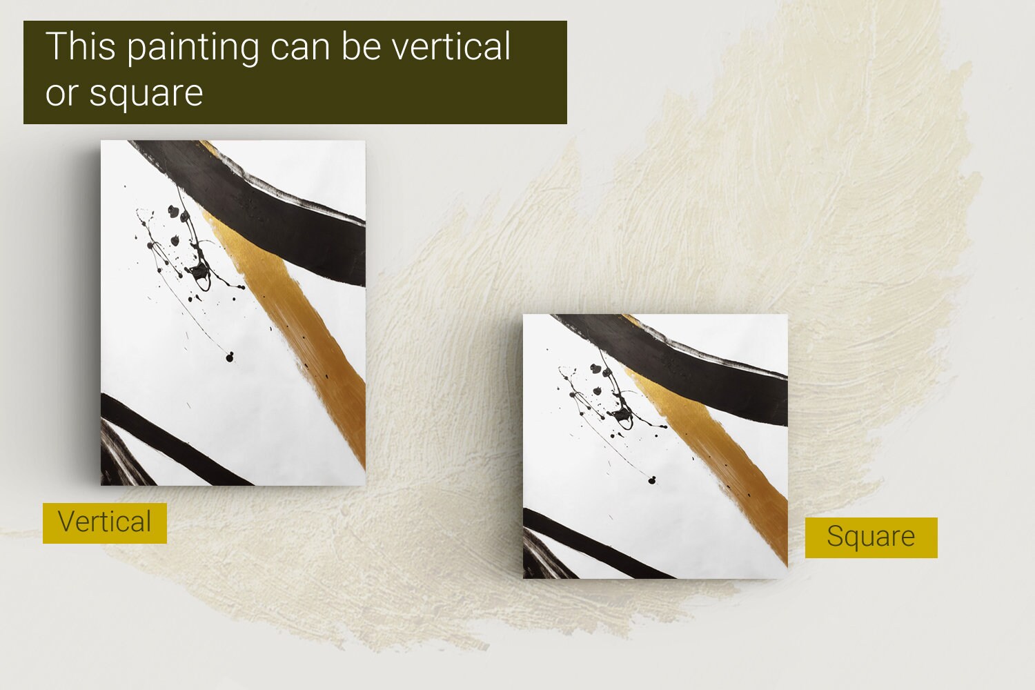 Canvas Wall Art Painting Gold Foil Painting Abstrakte | Etsy