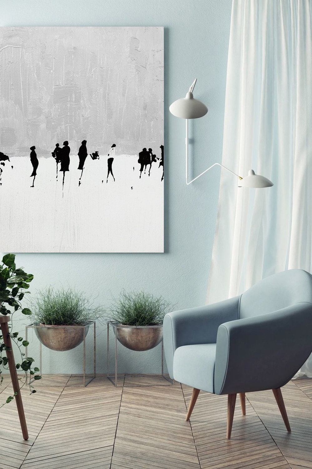 Abstract Art People Minimalist Painting Modern Art Modern | Etsy