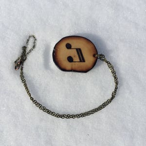 Customizable Rustic Wood Music Notes and Symbols Pendant - Etsy