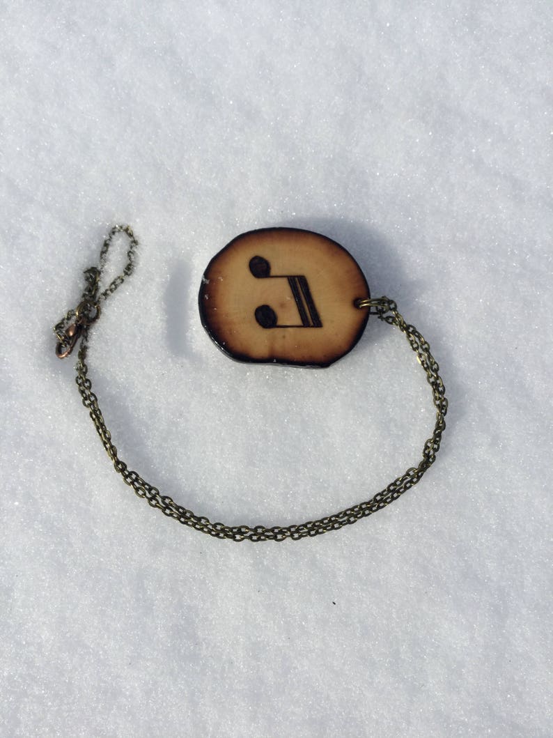 Customizable Rustic Wood Music Notes and Symbols Pendant - Etsy