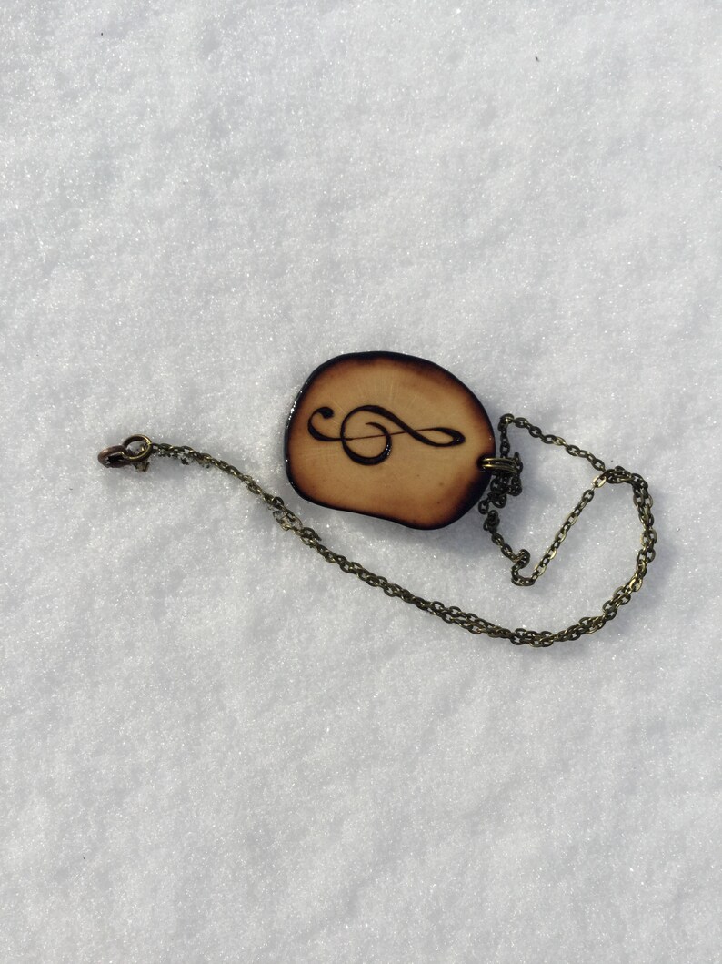 Customizable Rustic Wood Music Notes and Symbols Pendant - Etsy