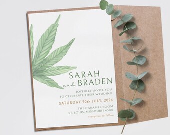 Weed Wedding Invitation | Etsy