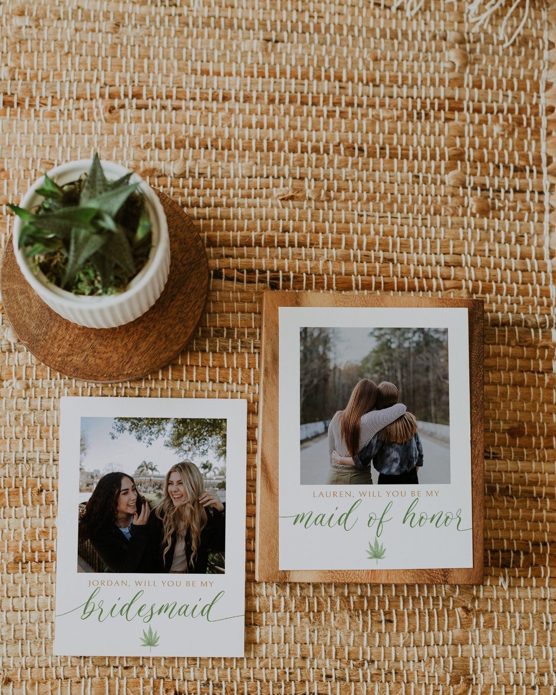 Bridesmaid and MOH Proposal Card Template, Digital Cards for Maid of Honor, Printable Bridal ...