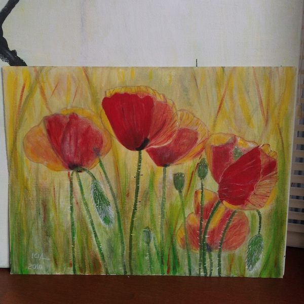 Acrylic Poppies - Etsy