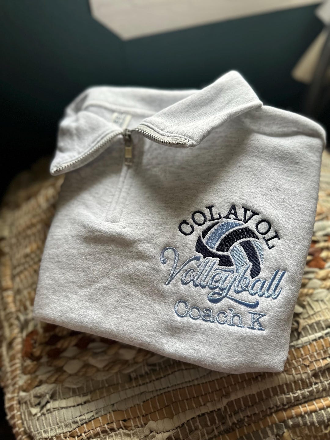 Embroidered Volleyball Coach Quarter Zip - Coach Pullover - Personalize ...
