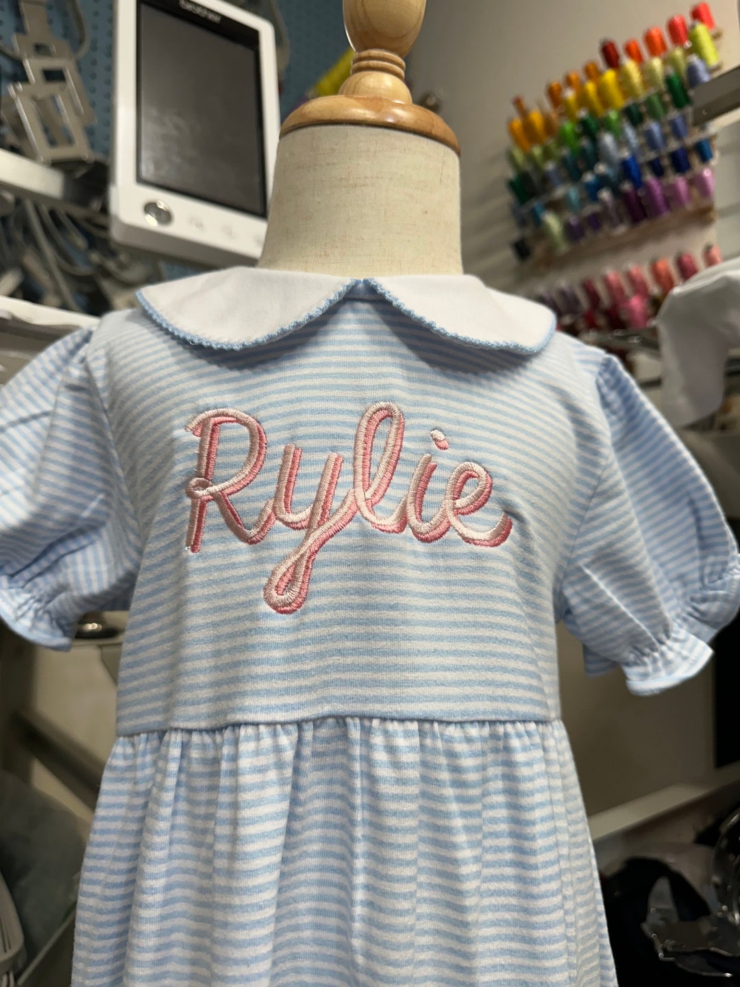 Embroidered Personalized Dress With Name - Toddler Dress - Toddler ...
