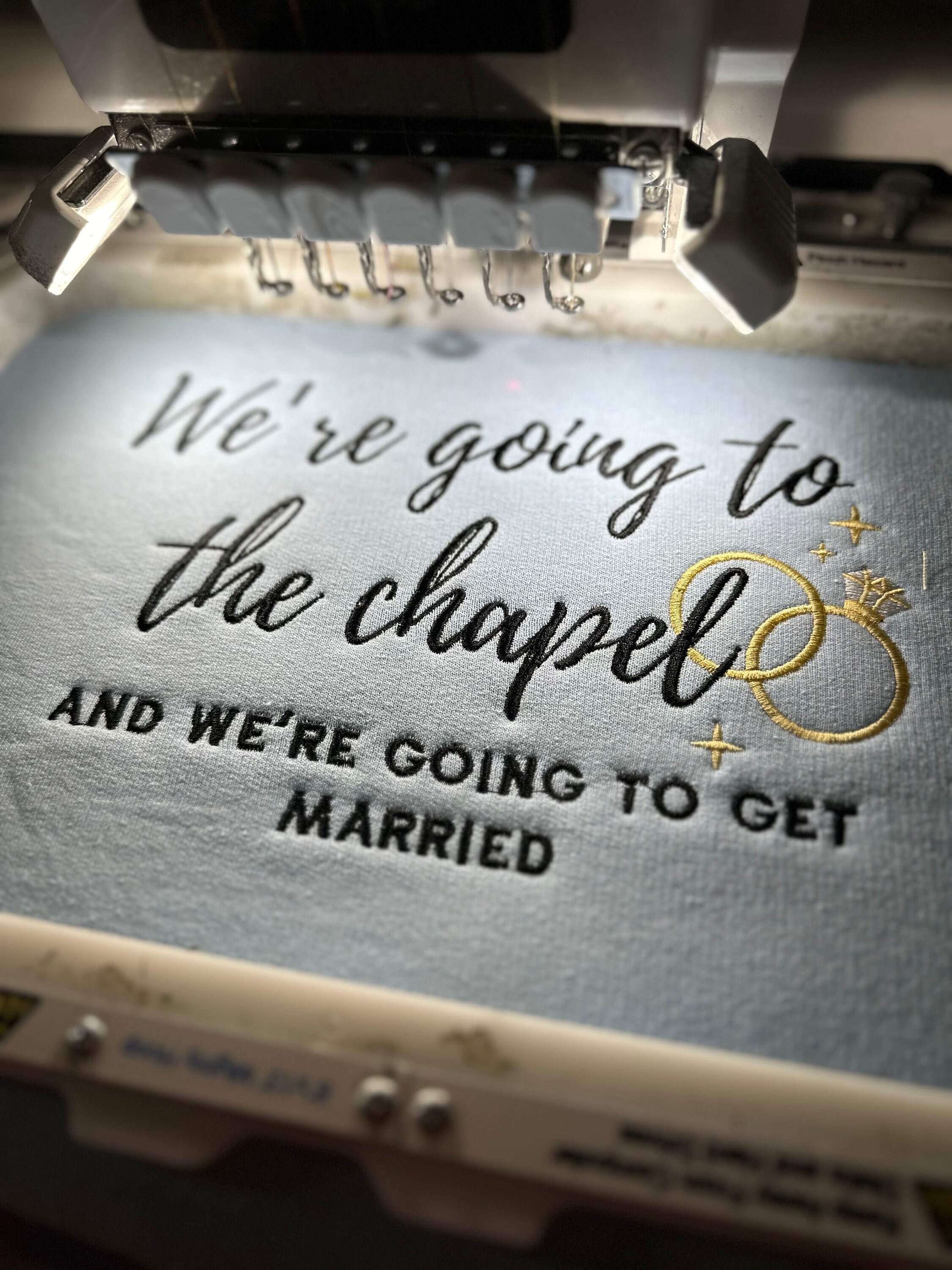 Embroidered Were Going to the Chapel Sweatshirt - Bridal Shower Gift ...