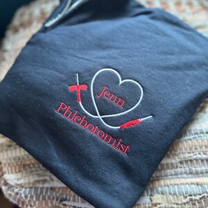 Custom Embroidered Phlebotomy Quarter Zip, Phlebotomist Jacket, Lab ...