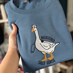 Embroidered Registered Silly Goose Nurse Sweatshirt - Funny Nurse ...