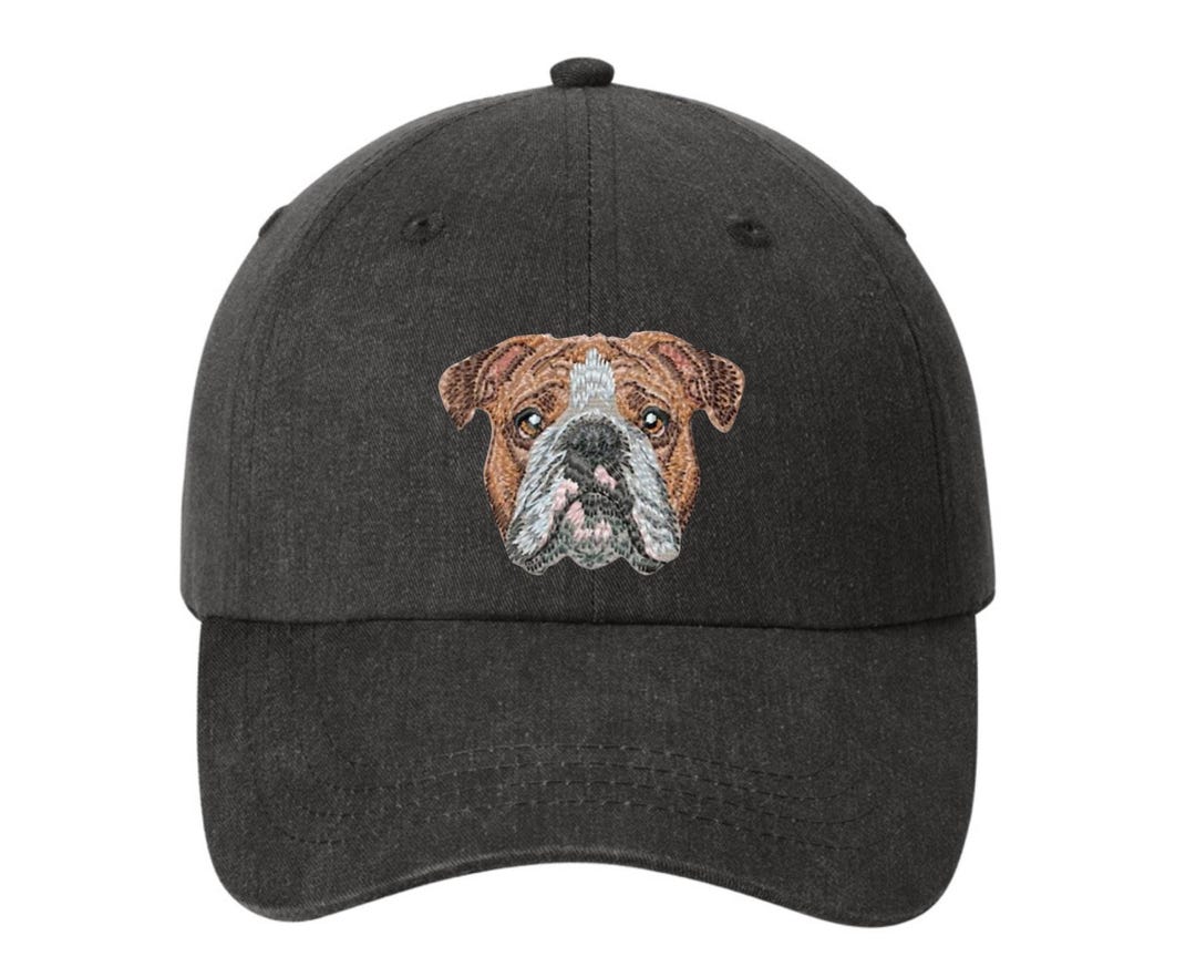 Embroidered English Bulldog Hat - English Bulldog - Father’s Day Gift ...