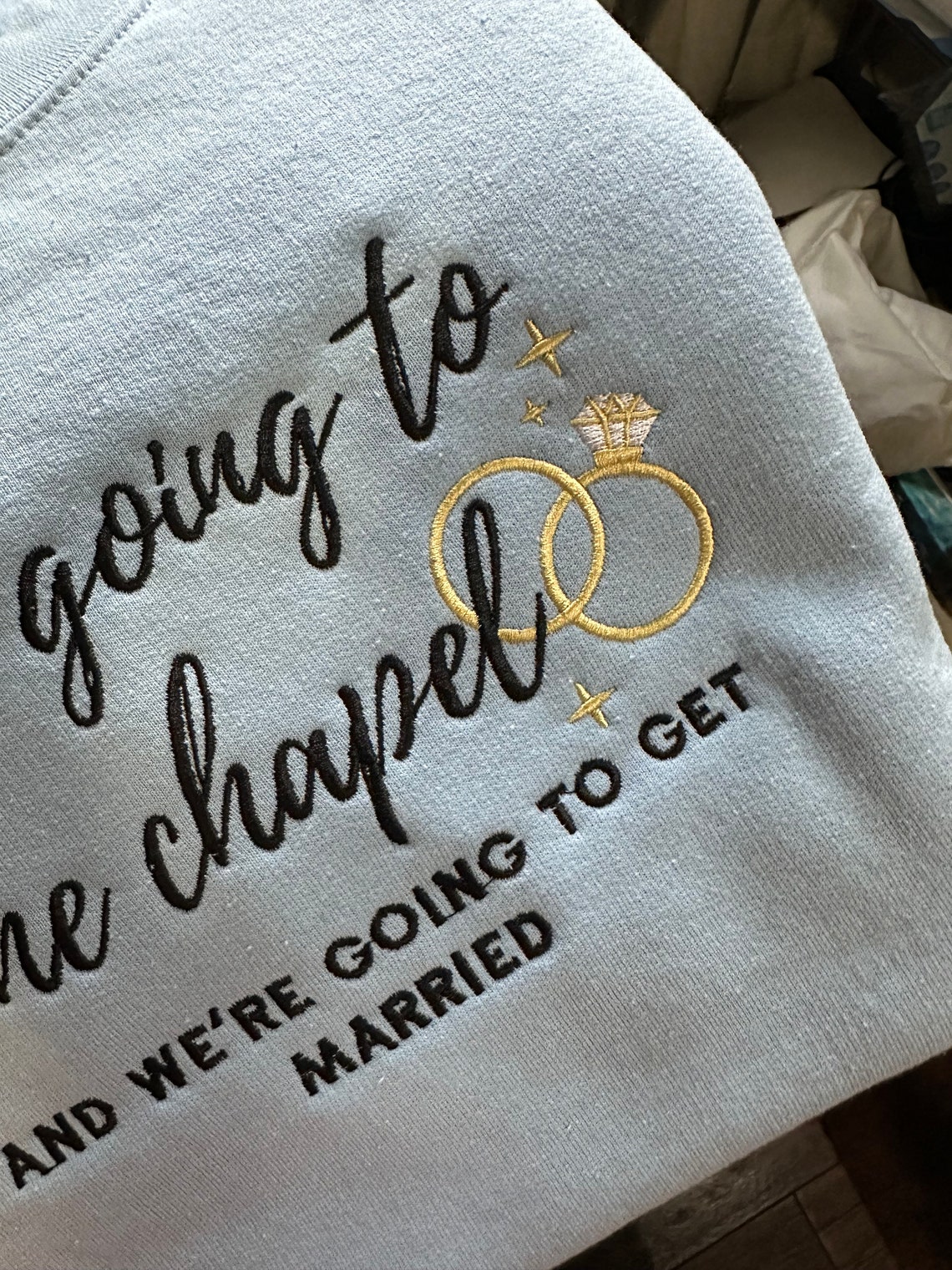 Embroidered Were Going to the Chapel Sweatshirt - Bridal Shower Gift ...