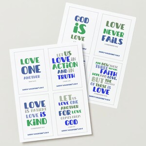 Valentine Printable Scripture Cards Kids Classroom Printable File PDF ...