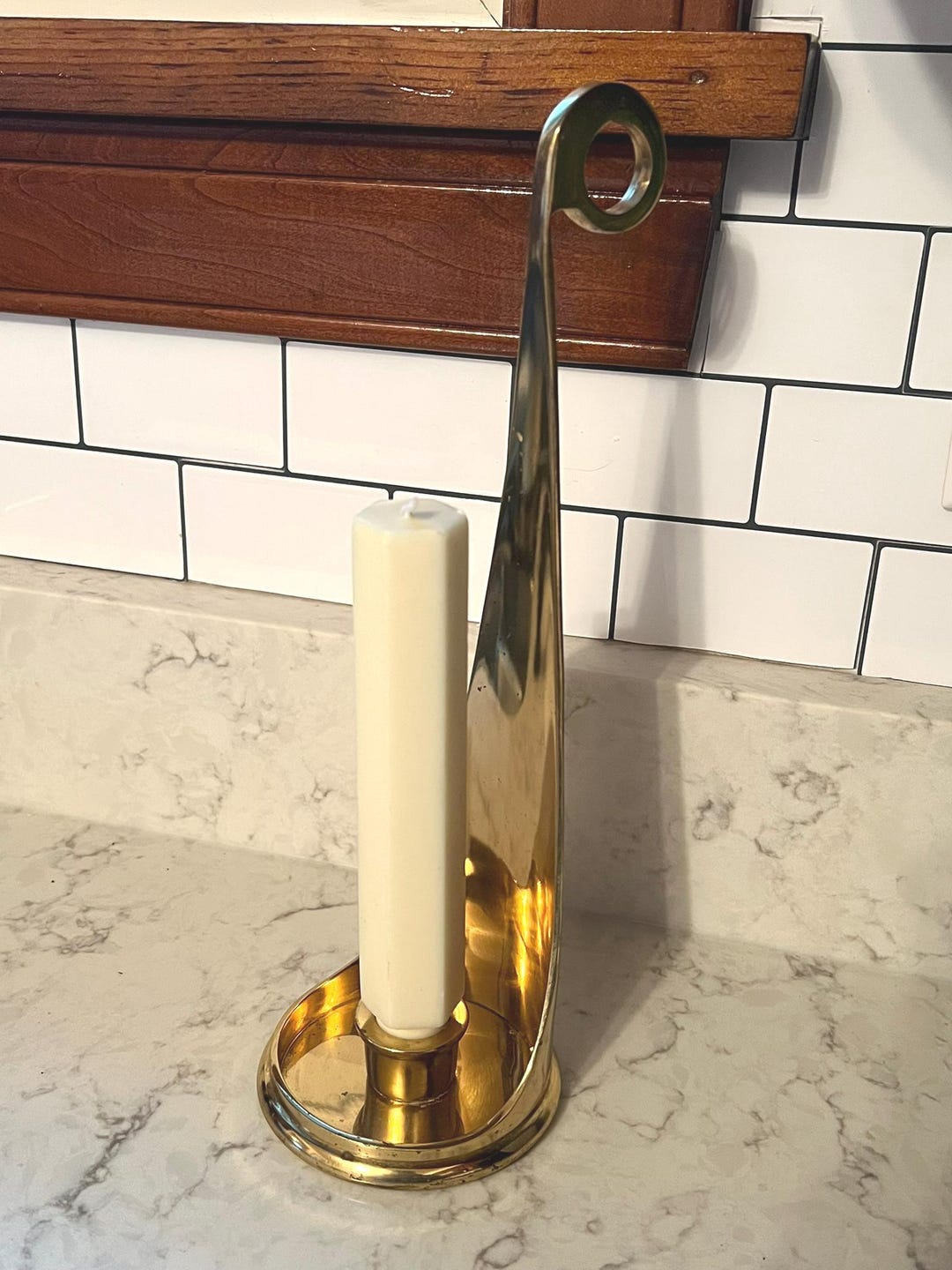 Vintage Partylite Hampton Brass Candle Holder With Loop Handle ...