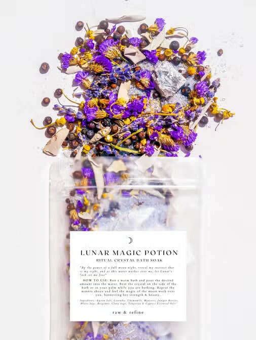 Lunar Magic Potion | Crystal Bath - Ritual Bath Salts, Halloween, Witch ...