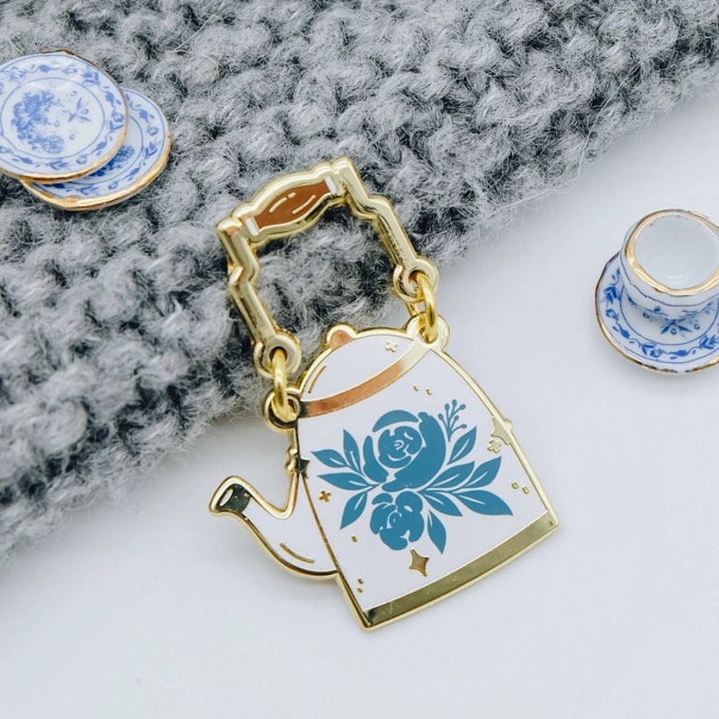 Teapot Enamel Pin - Gifts, Autumn, Hostess, Holiday, Tea - Etsy