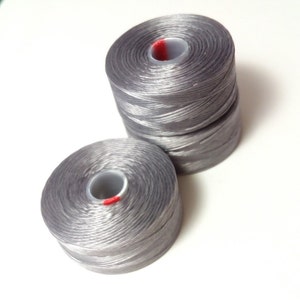 Grey Nylon 15/0 C-lon Beading Thread Size AA for 11/0 Thread 75 Yards ...