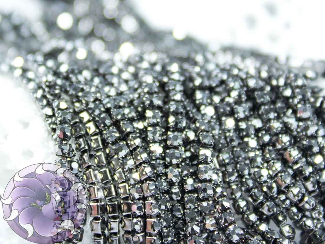 SS6 Rhinestone Chain 1/2 Yard 50cm Rhinestone Glass Chain SS6 - Etsy