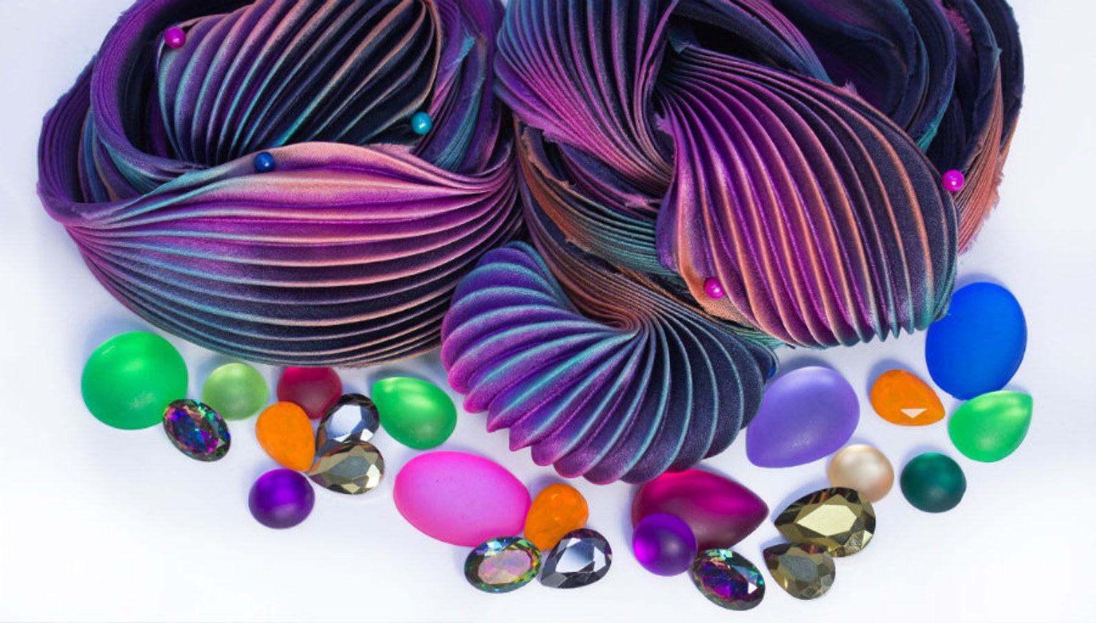 Shibori Mix 2 Yard Silk Shibori Ribbon Handmade Handmade Pleated ...