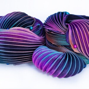 Shibori Mix 2 Yard Silk Shibori Ribbon Handmade Handmade Pleated ...