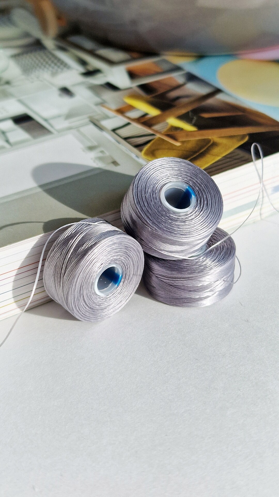 Grey Nylon 15/0 C-lon Beading Thread Size AA for 11/0 Thread 75 Yards ...