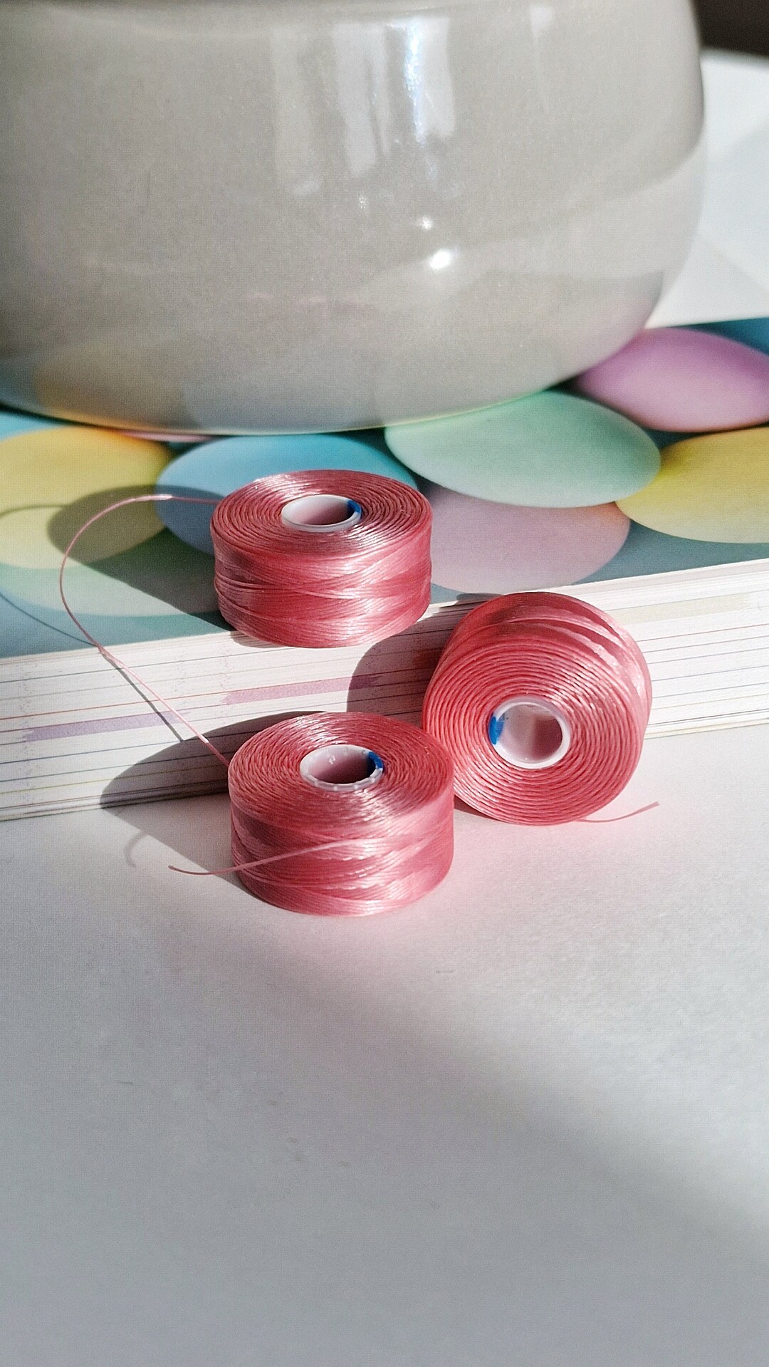 Pink Nylon 15/0 C-lon Beading Thread Size AA for 11/0 Thread 75 Yards ...