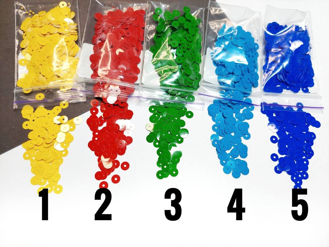 10g Ukrainian Loose Flat Sequins 4-5 Mm for Embroidery Flat Sequins ...