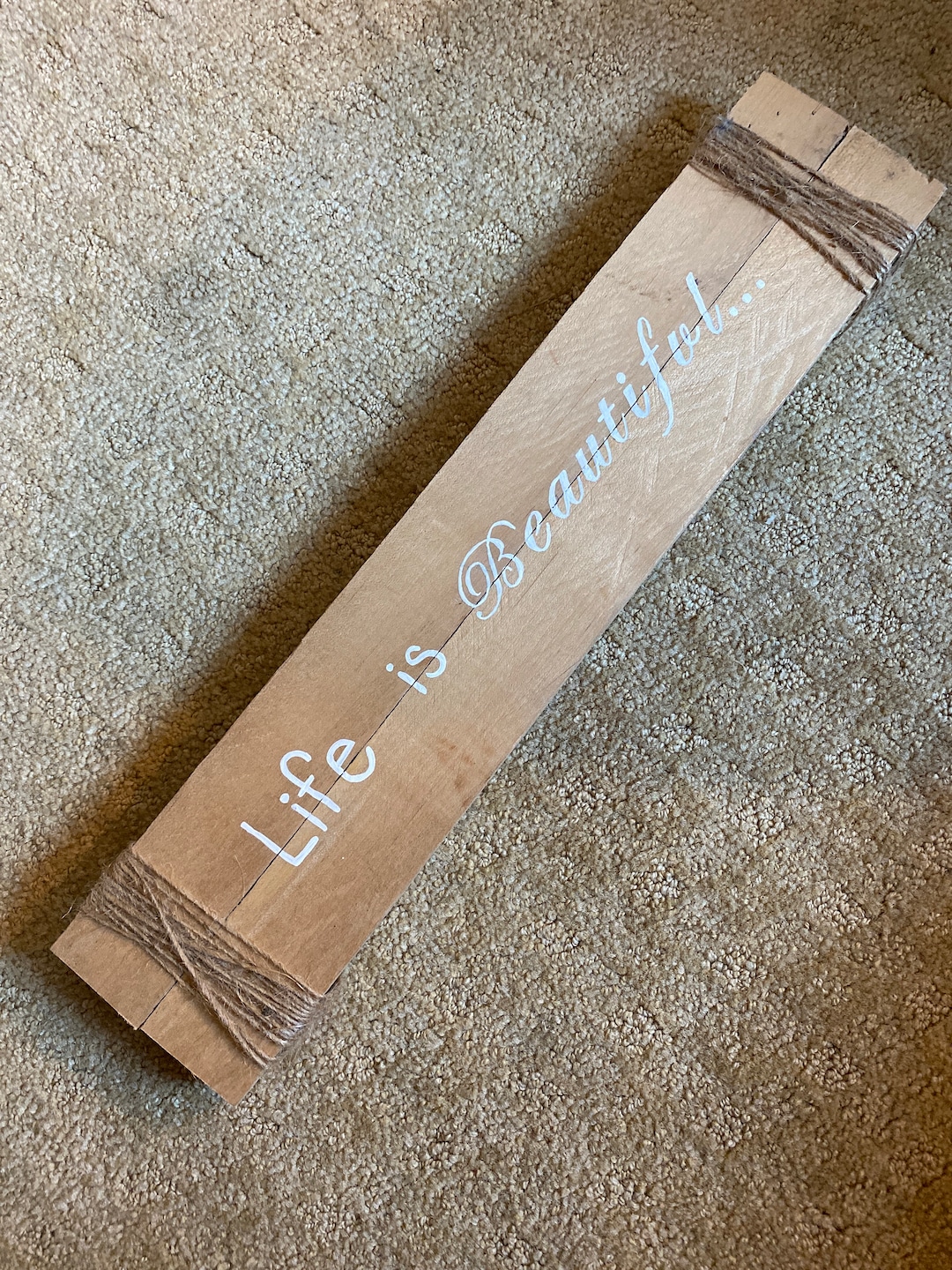 Life is Beautiful Wooden Home Decor Sign - Etsy