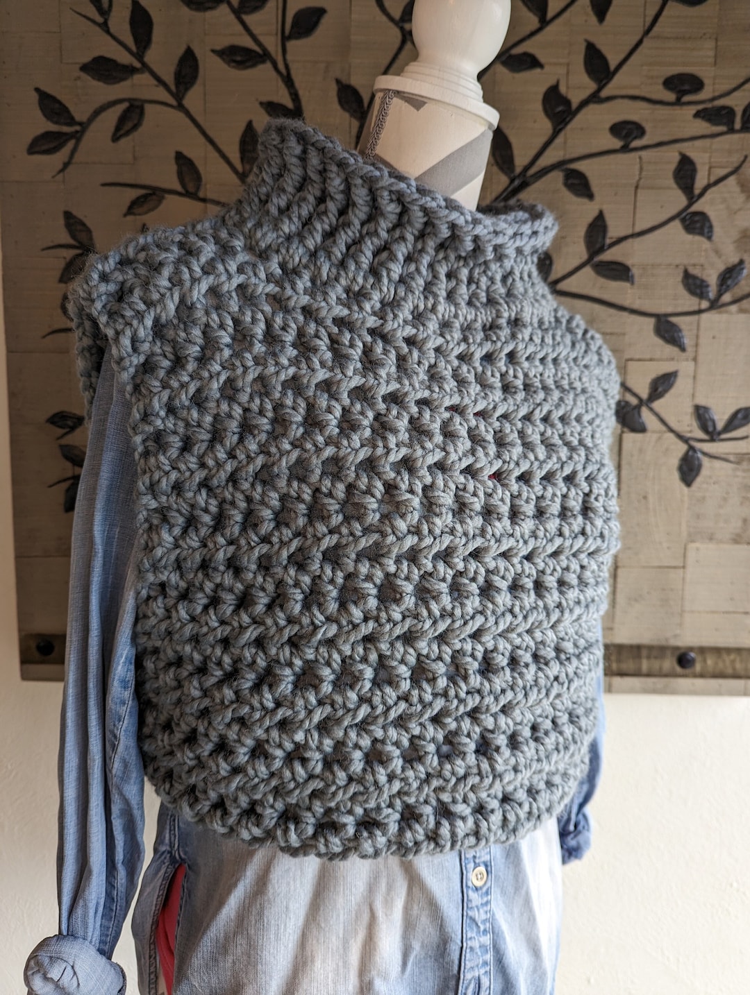 Crochet Box Crop Top Vest Pattern: Bulky Yarn Tutorial (PDF Pattern) - Etsy