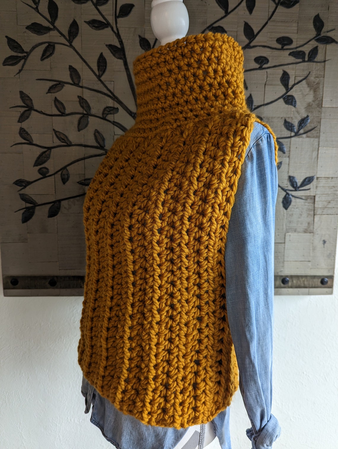 Crochet Vest Pattern: Super Bulky Yarn Tutorial (PDF Pattern) - Etsy