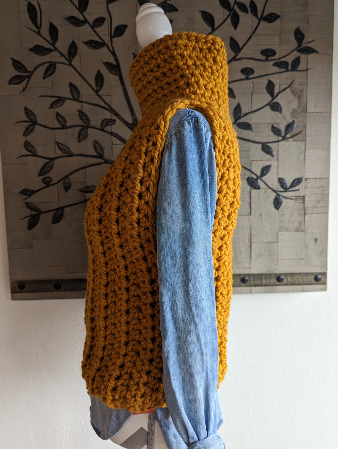 Crochet Vest Pattern: Super Bulky Yarn Tutorial (PDF Pattern) - Etsy