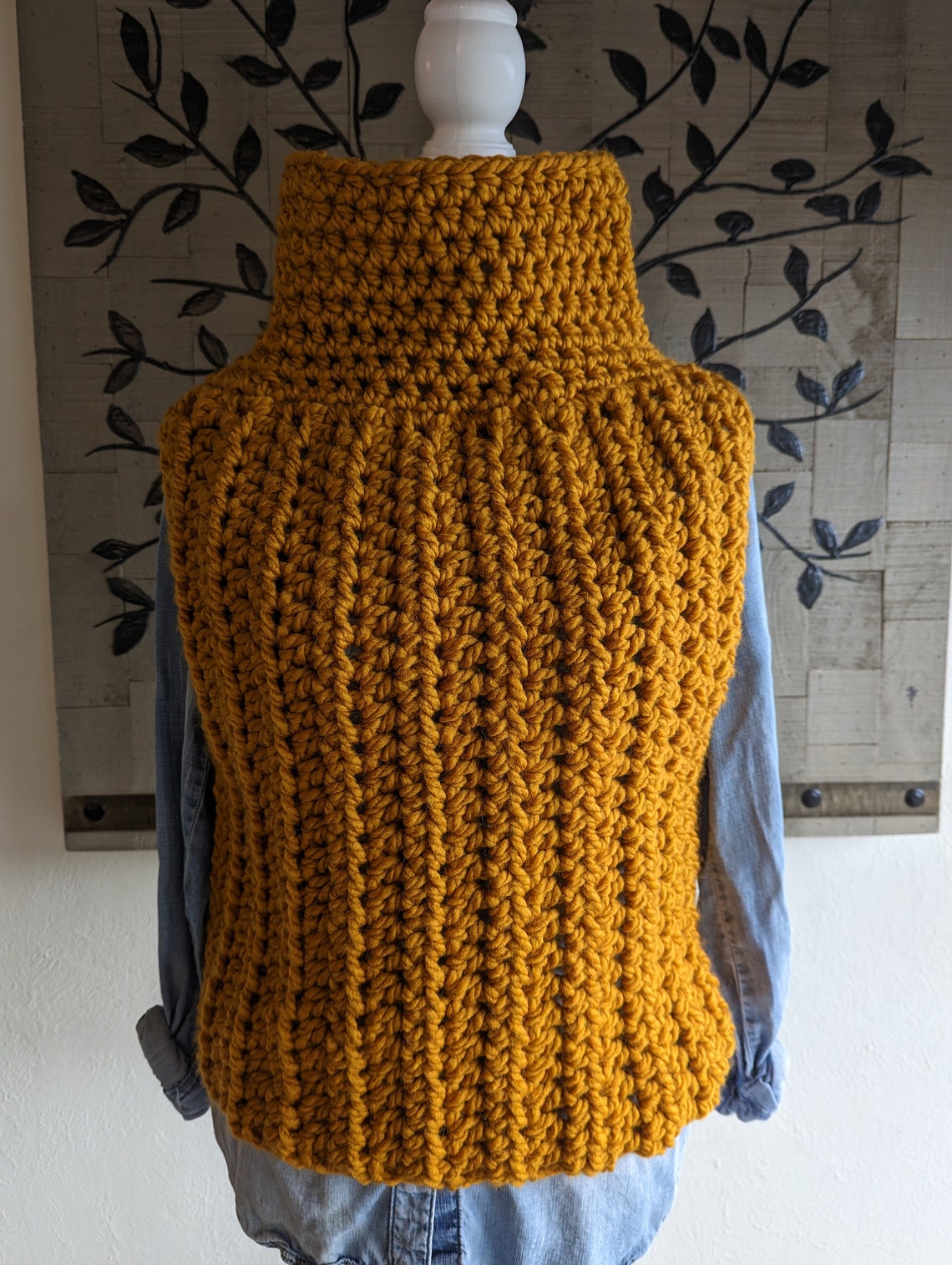 Crochet Vest Pattern: Super Bulky Yarn Tutorial (PDF Pattern) - Etsy