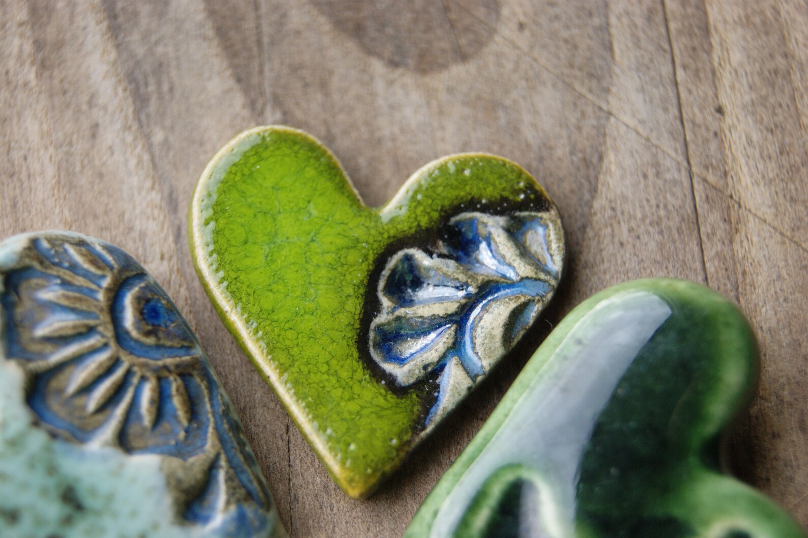 Little and Stylish Heart Brooch, Heart Pin, Perfect Gift Idea, Green ...