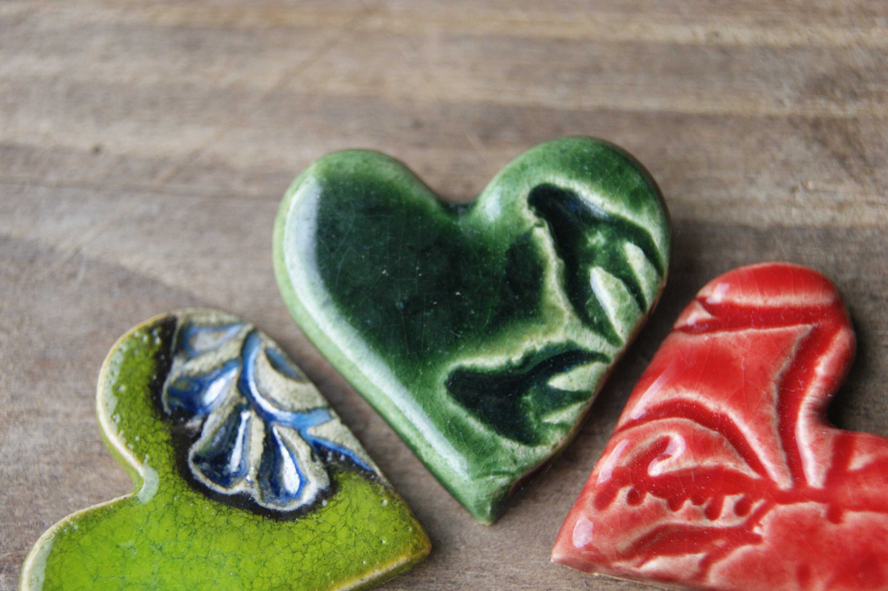 Little and Stylish Heart Brooch, Heart Pin, Perfect Gift Idea, Green ...