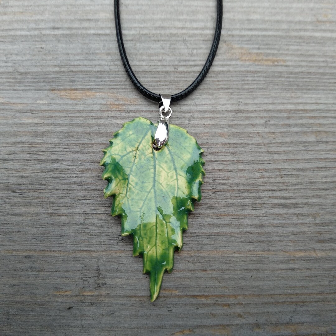 Ceramic Small Green Leaf Pendant, Ceramic Pendant, Ethnic Pendant ...