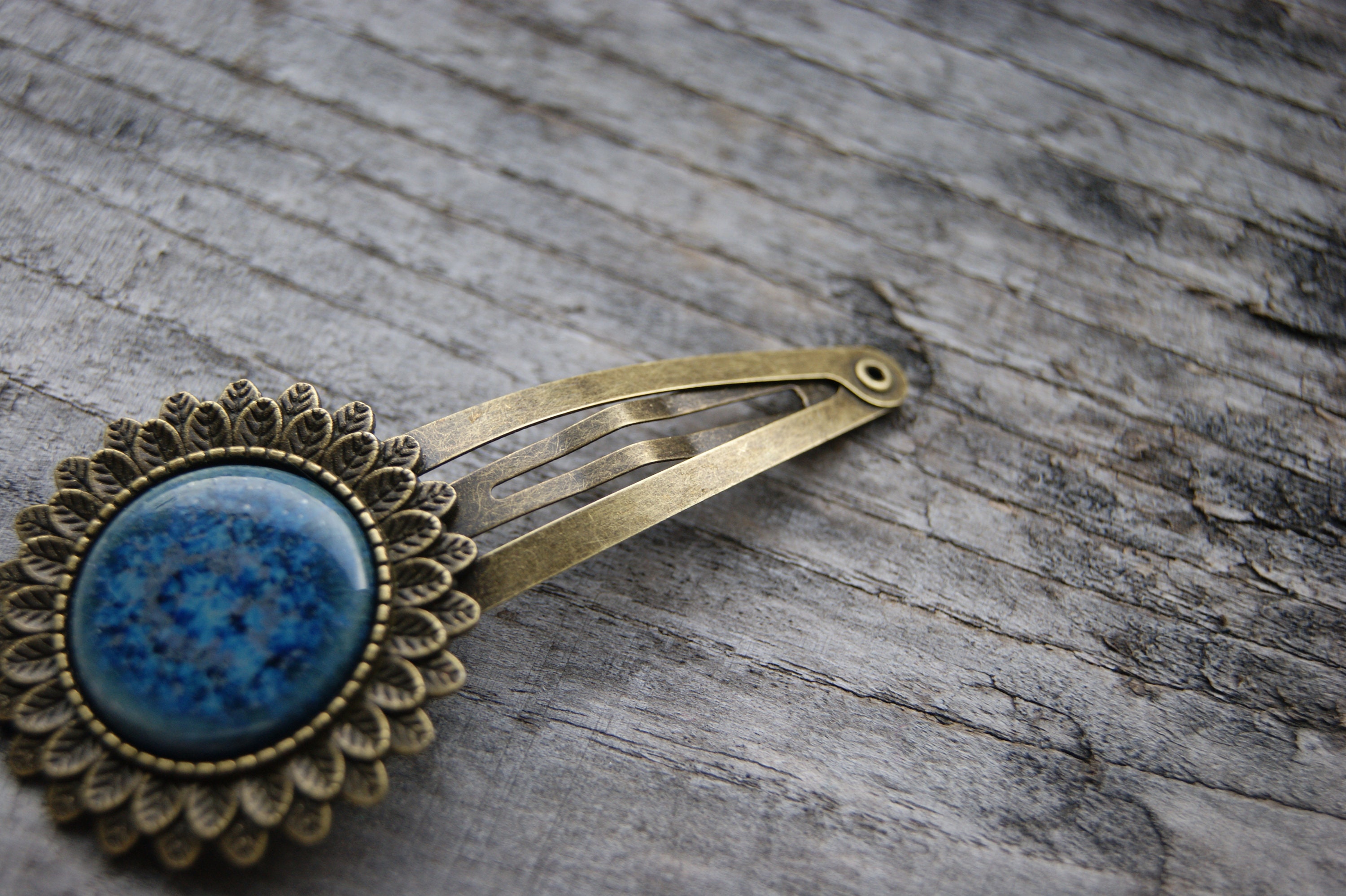 Stylish Ceramic Blue Hair Clip Gift for Her Ceramic Hair Clip Hair ...