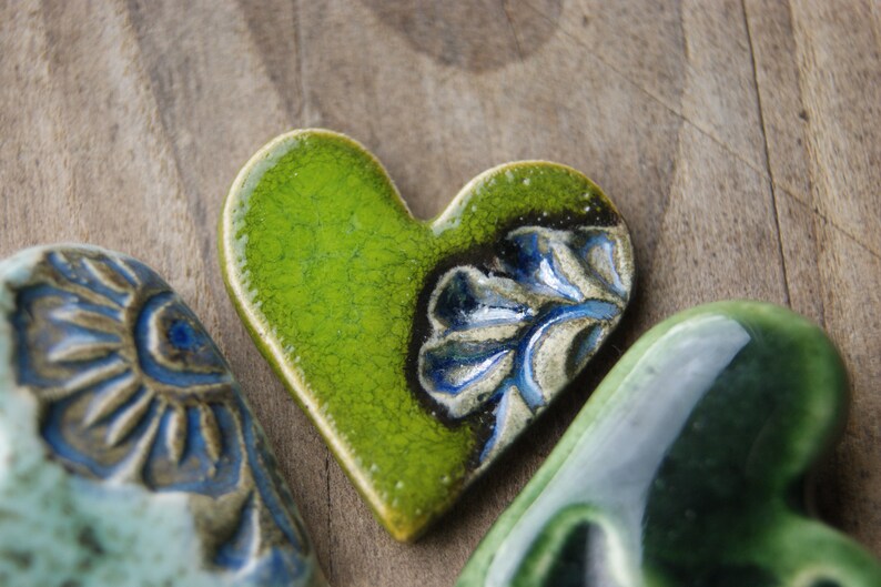 Little and Stylish Heart Brooch, Heart Pin, Perfect Gift Idea, Green ...