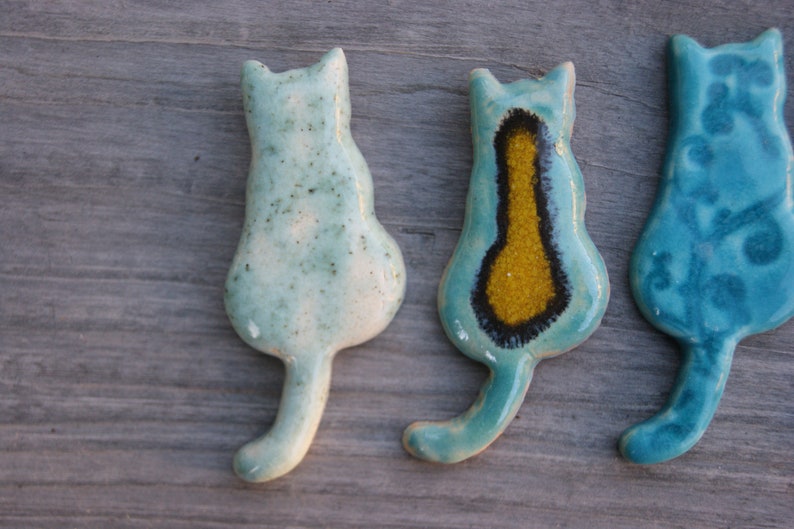 Cute Ceramic Cat Fridge Magnet, Cats Fridge Magnets, Gift for Cat ...