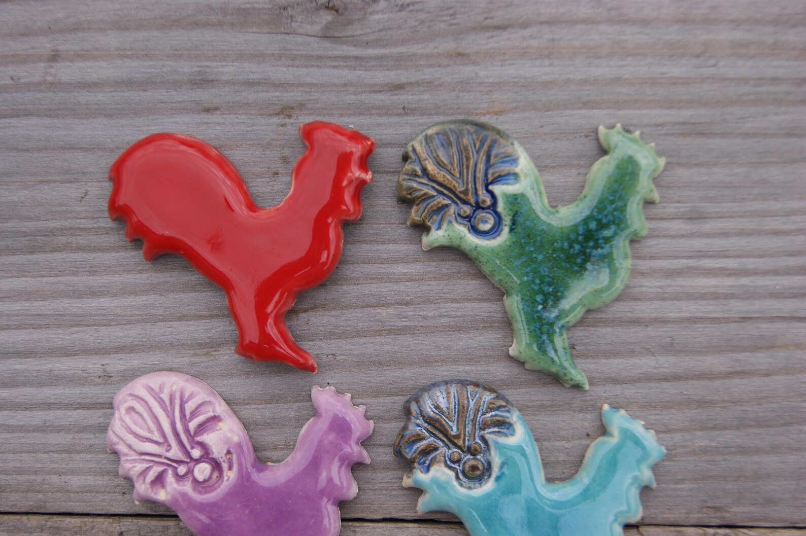 Rooster Magnet Cockerel Magnet Ceramic Rooster Farm Magnet - Etsy