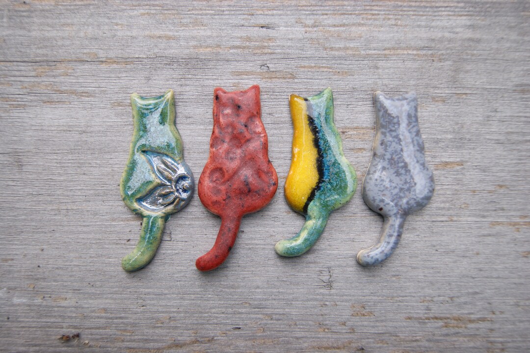 Kittens Refrigerator Magnet, Cat Mom Gift, Cat Gift, Ceramic Cat Magnet ...