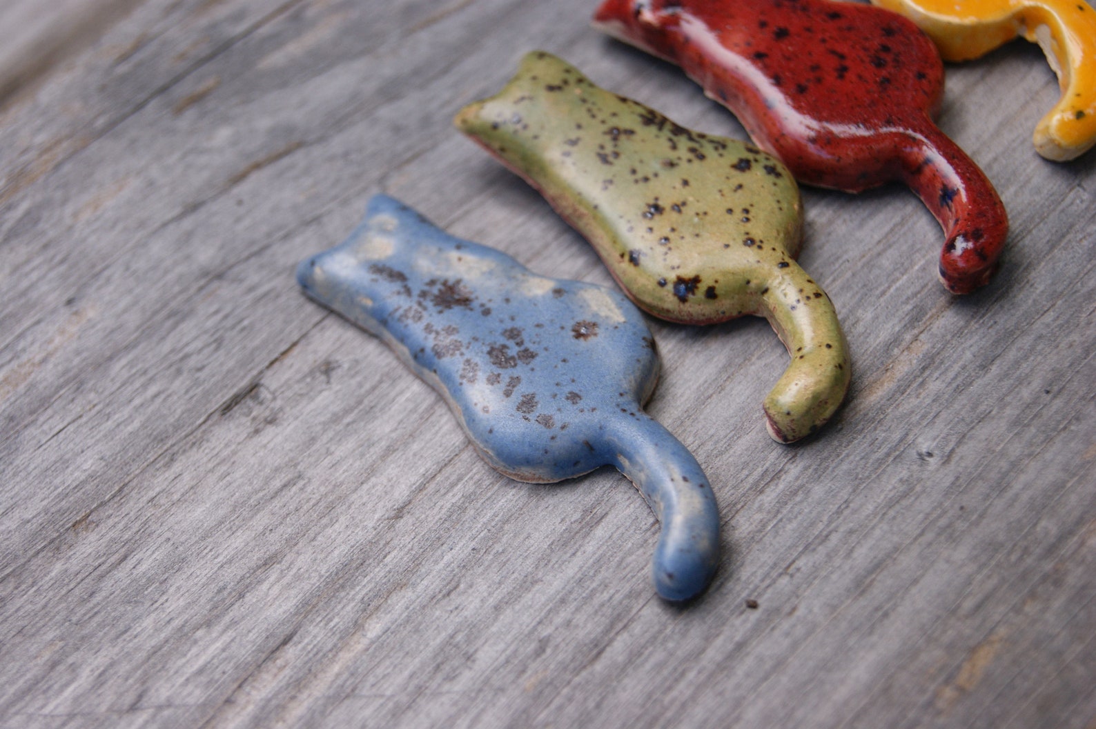 Cute Cat Kitchen Magnet Ceramic Cat Refrigerator Magnets Cat Gift ...