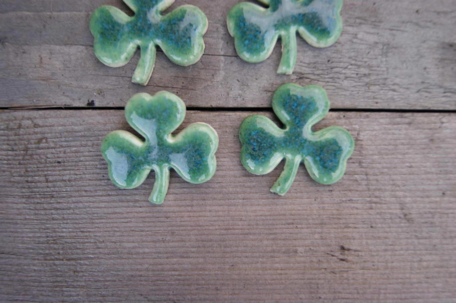 Shamrock Brooch Clover Pin Ceramic Clover Brooch Ceramic - Etsy