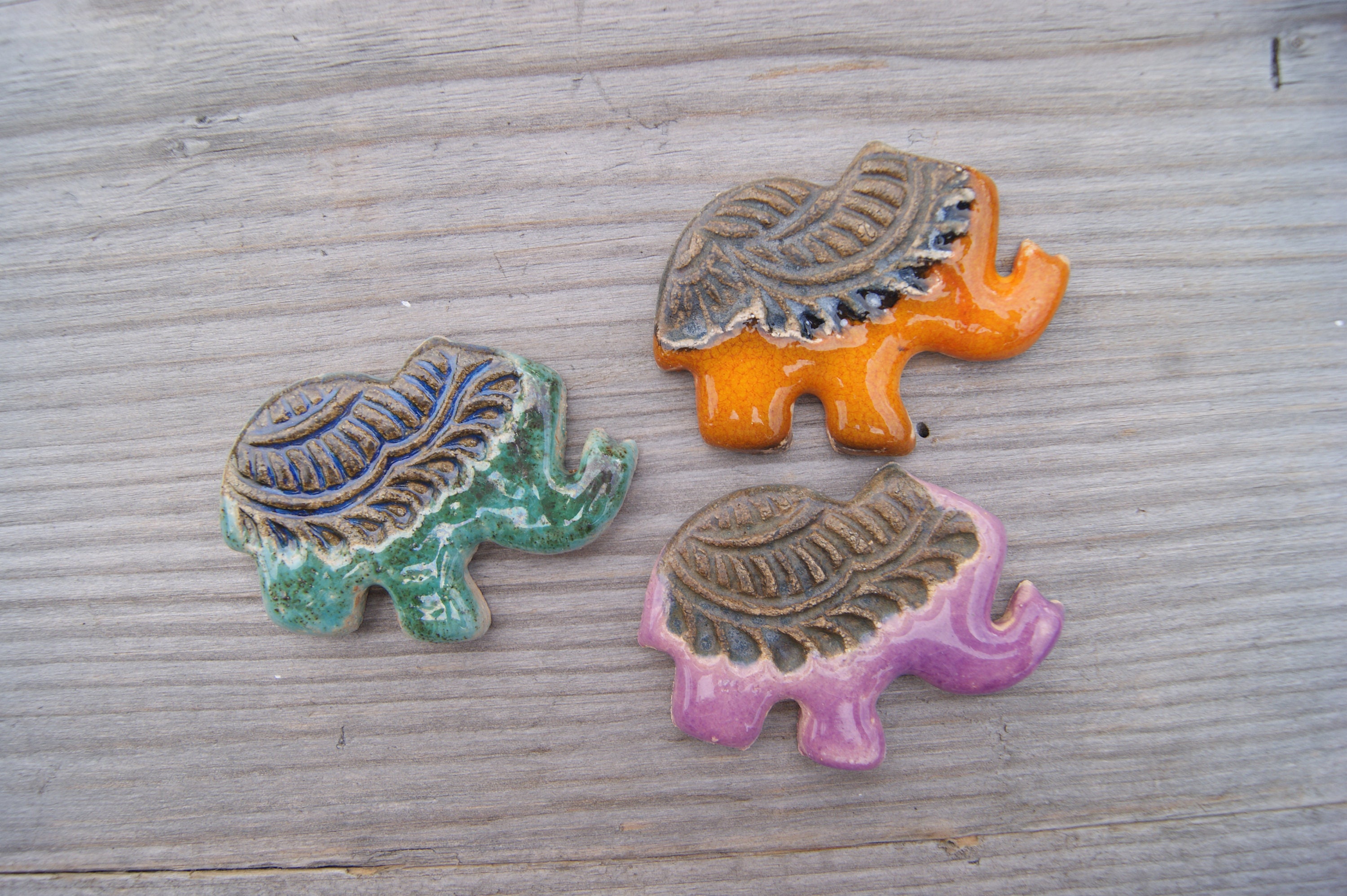 Ceramic Elephant Magnet Cute Fridge Magnet Red Elephant | Etsy