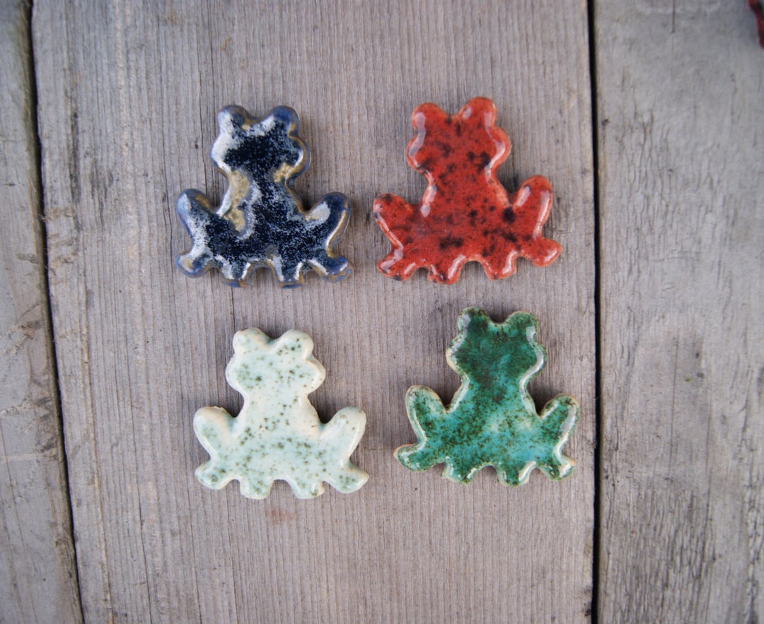Frog Magnet, Ceramic Frog, Frog Fridge Magnet, Blue Frog, Green Frog ...