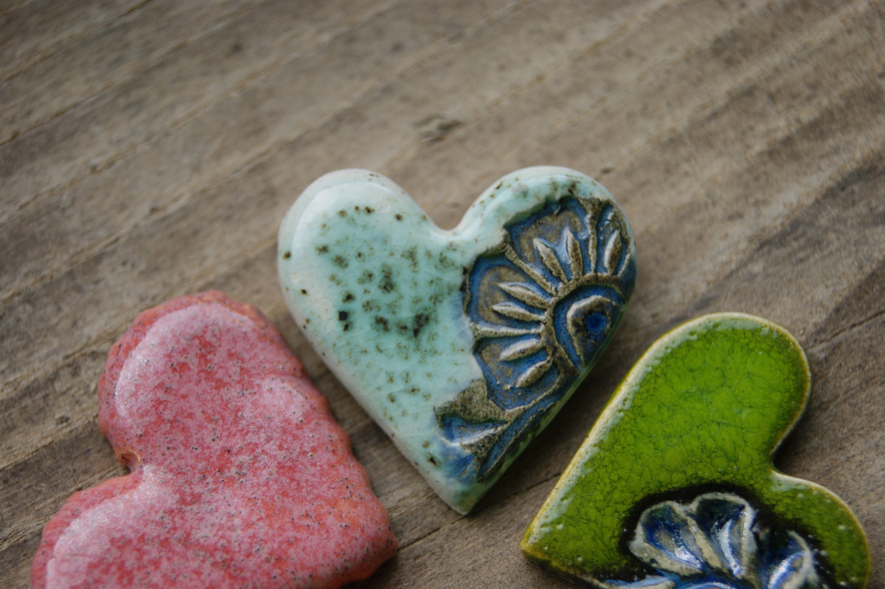 Little and Stylish Heart Brooch, Heart Pin, Perfect Gift Idea, Green ...