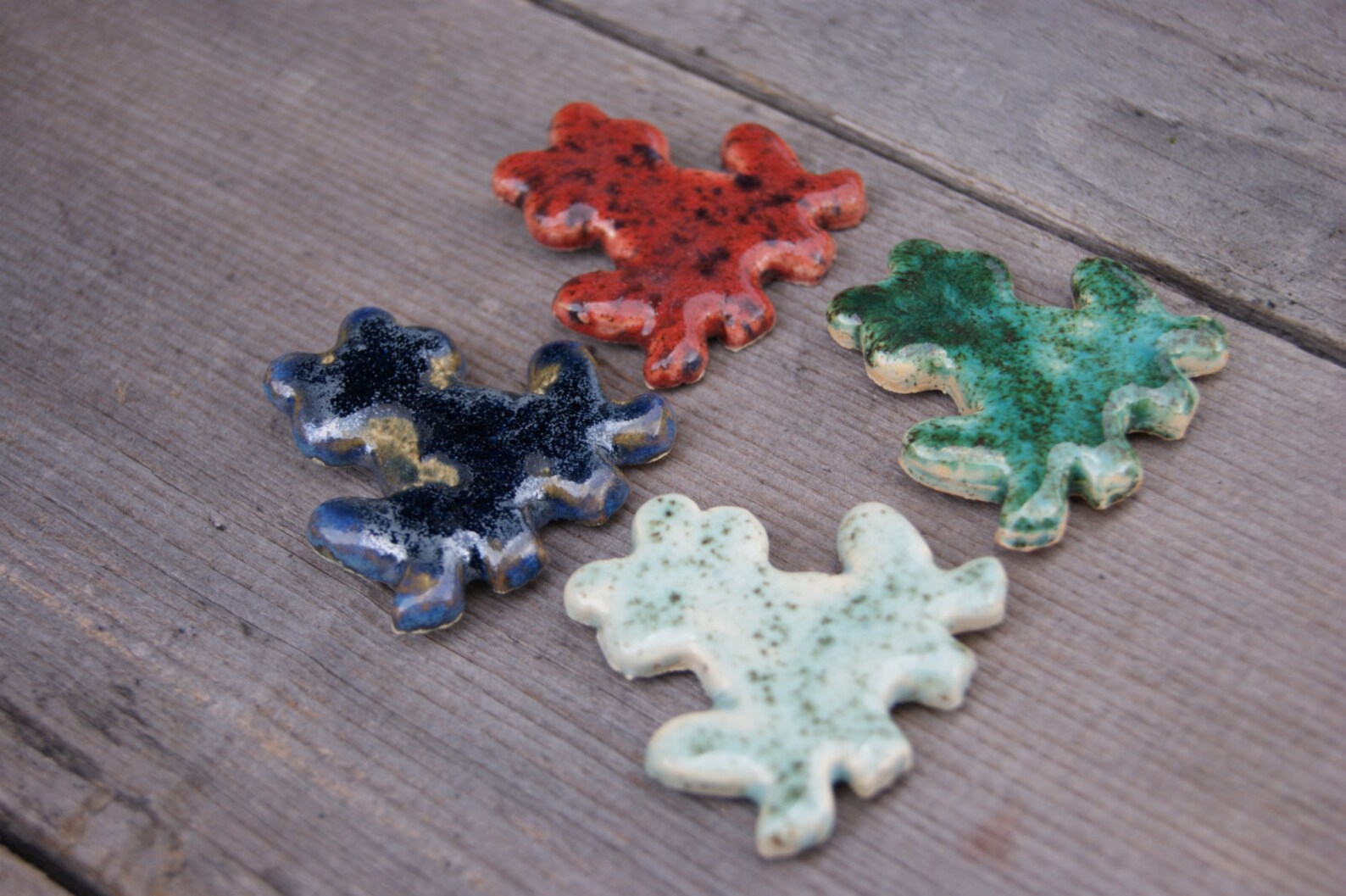 Frog Magnet Ceramic Frog Frog Fridge Magnet Blue Frog - Etsy