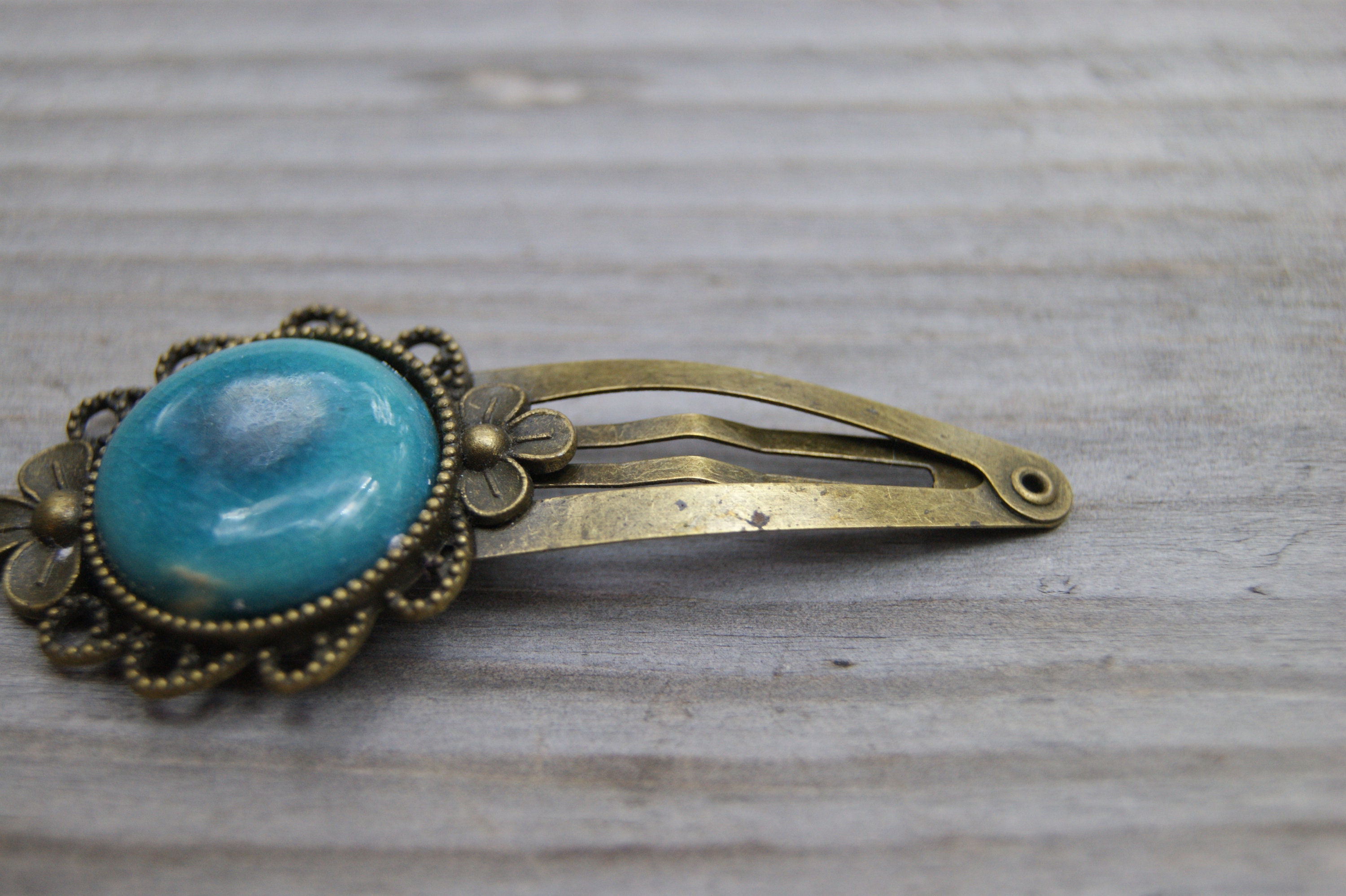 Stylish Ceramic Turquoise Hair Clip Blue Hair Pin Blue Hair - Etsy