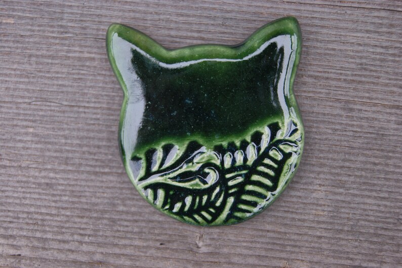 Ceramic Cat Head Magnet, Red Cat Magnet, Blue Cat Magnet, Green Cat ...
